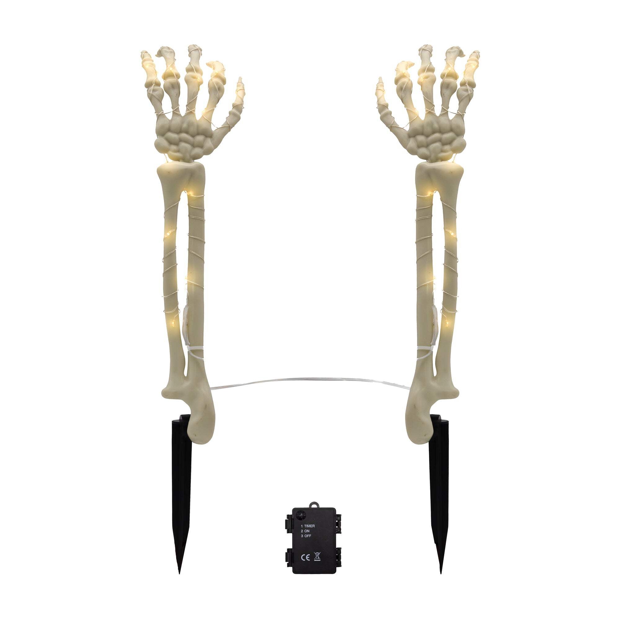 LumaBase Battery Operated Lighted Skeleton Arms - Set of 2 - Walmart.com