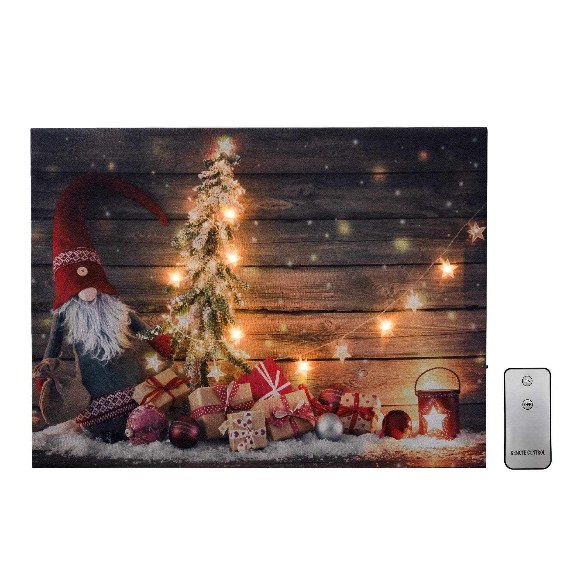 LumaBase Battery Operated Lighted Wall Art with LED White Lights and ...