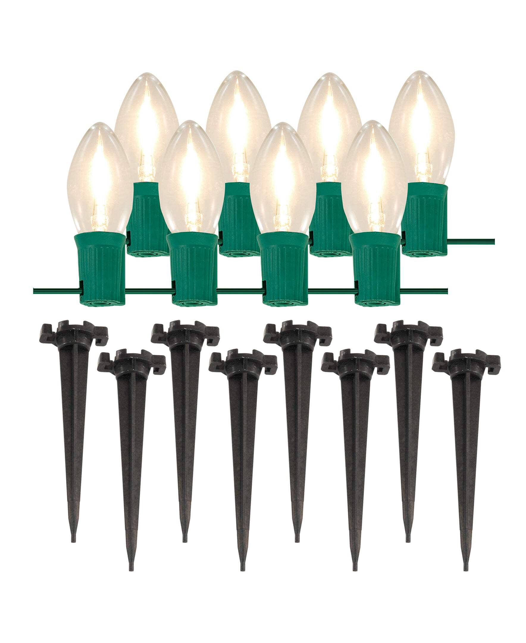 Electric Pathway Lights with 8 Soft White LED Bulbs - Walmart.com