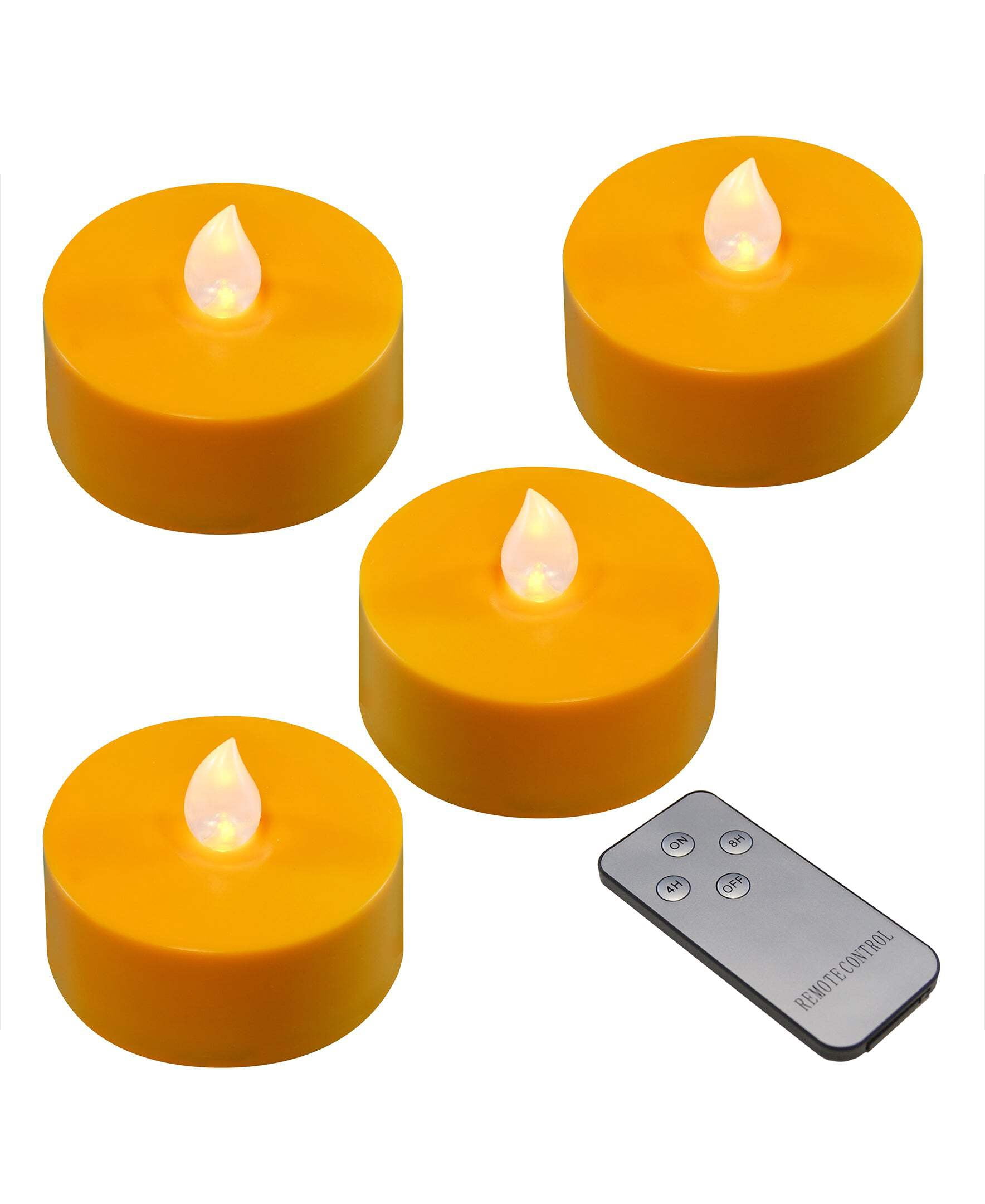 LumaBase Extra Large Battery Operated Tea Lights with Remote Control ...