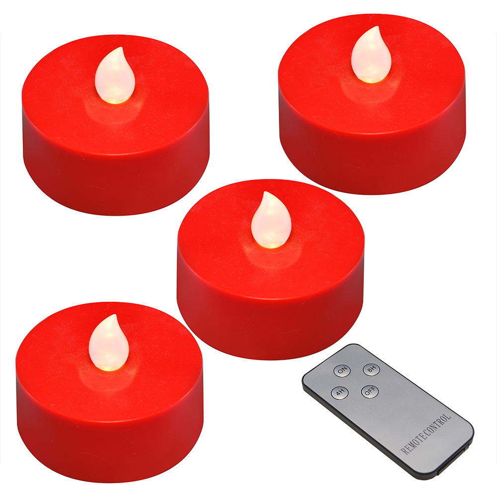 LumaBase Extra Large Battery Operated Tea Lights with Remote Control ...