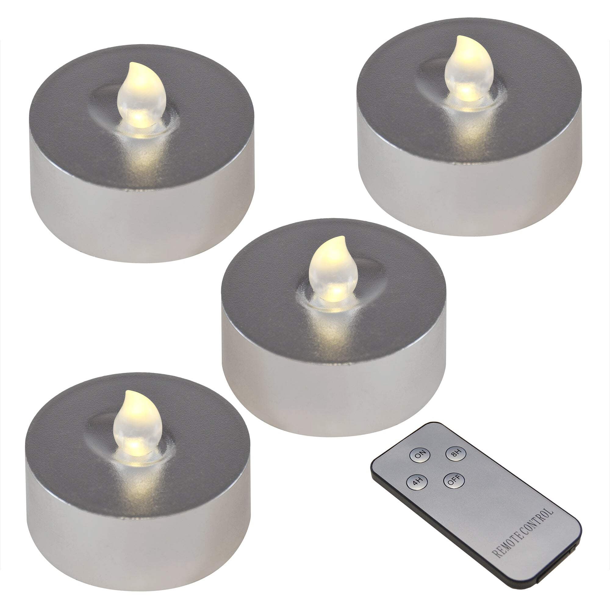 LumaBase Extra Large Battery Operated Tea Lights with Remote Control ...