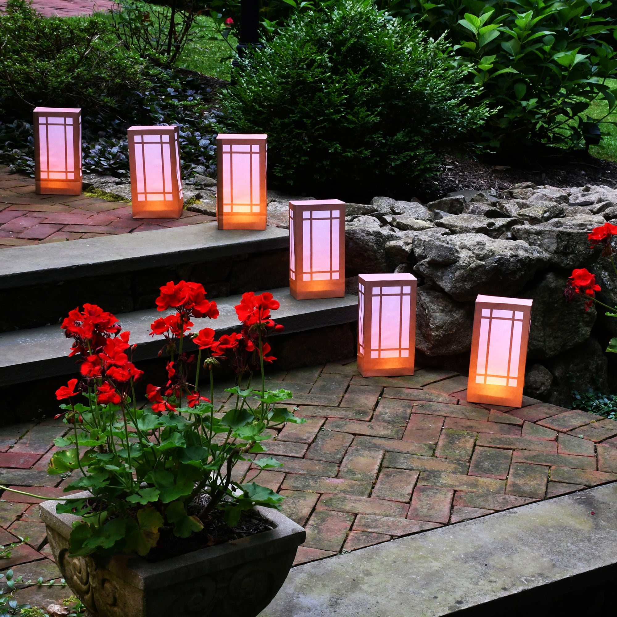 LumaBase Luminaria Bags - 24 Count (Gold Lantern) - Walmart.com