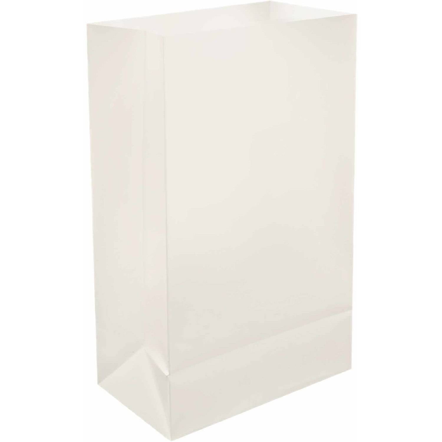 LumaBase Plastic Luminaria Bags - White (100 Count) - Walmart.com