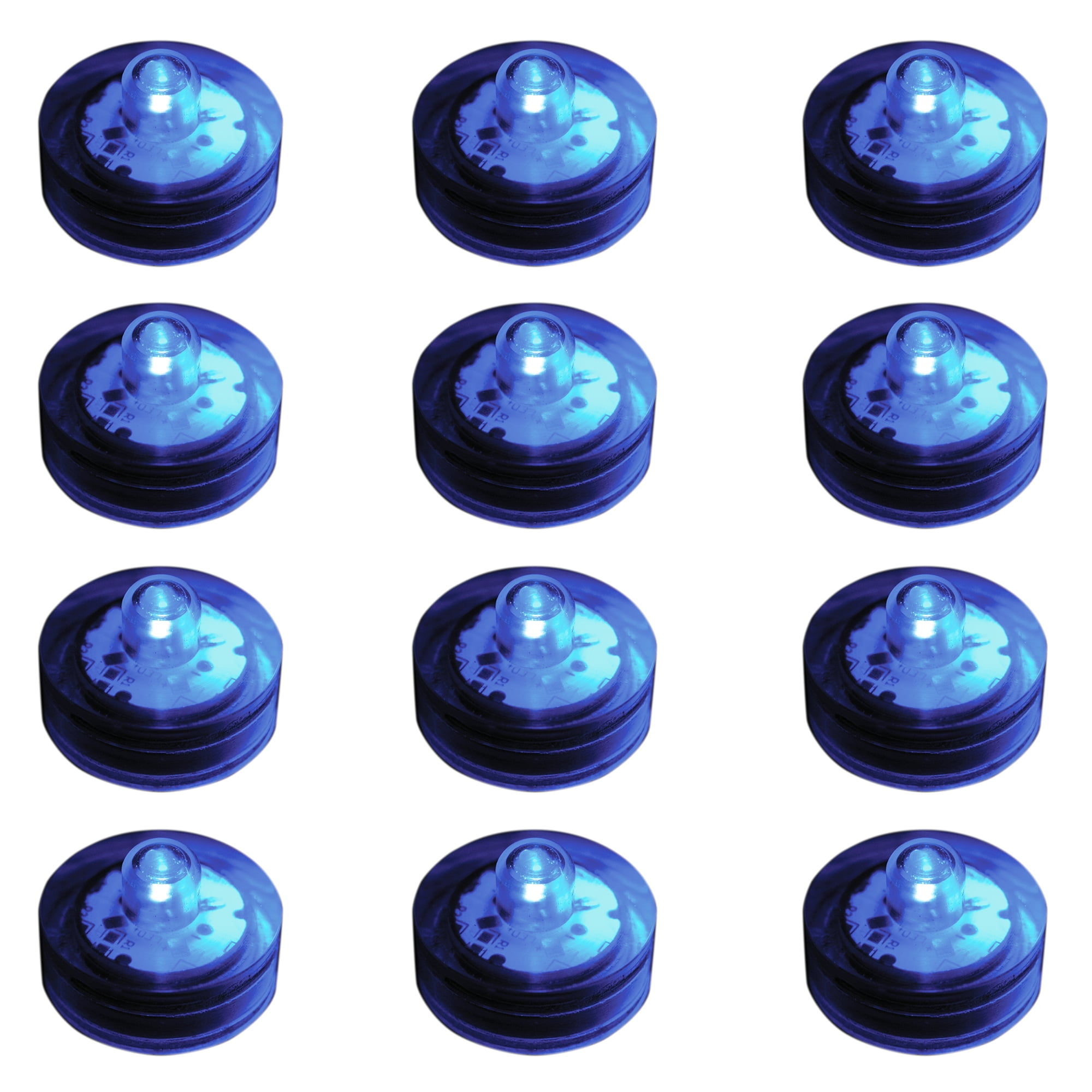 LumaBase Submersible Battery Operated LED Lights - 12 Count (Blue ...