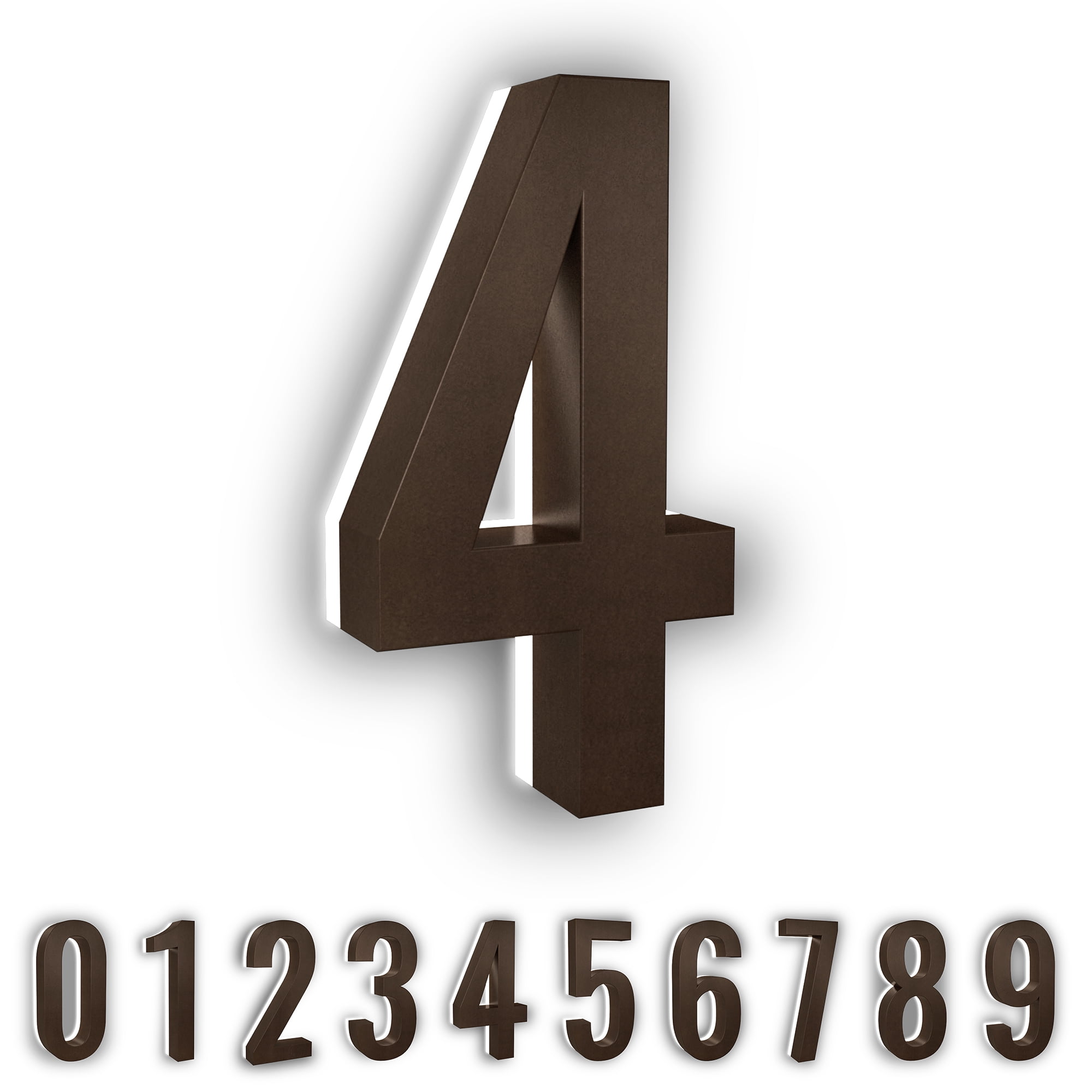 Modern Lights Ln52 Lumanumbers 5" Tall Backlit Led Address Number ...