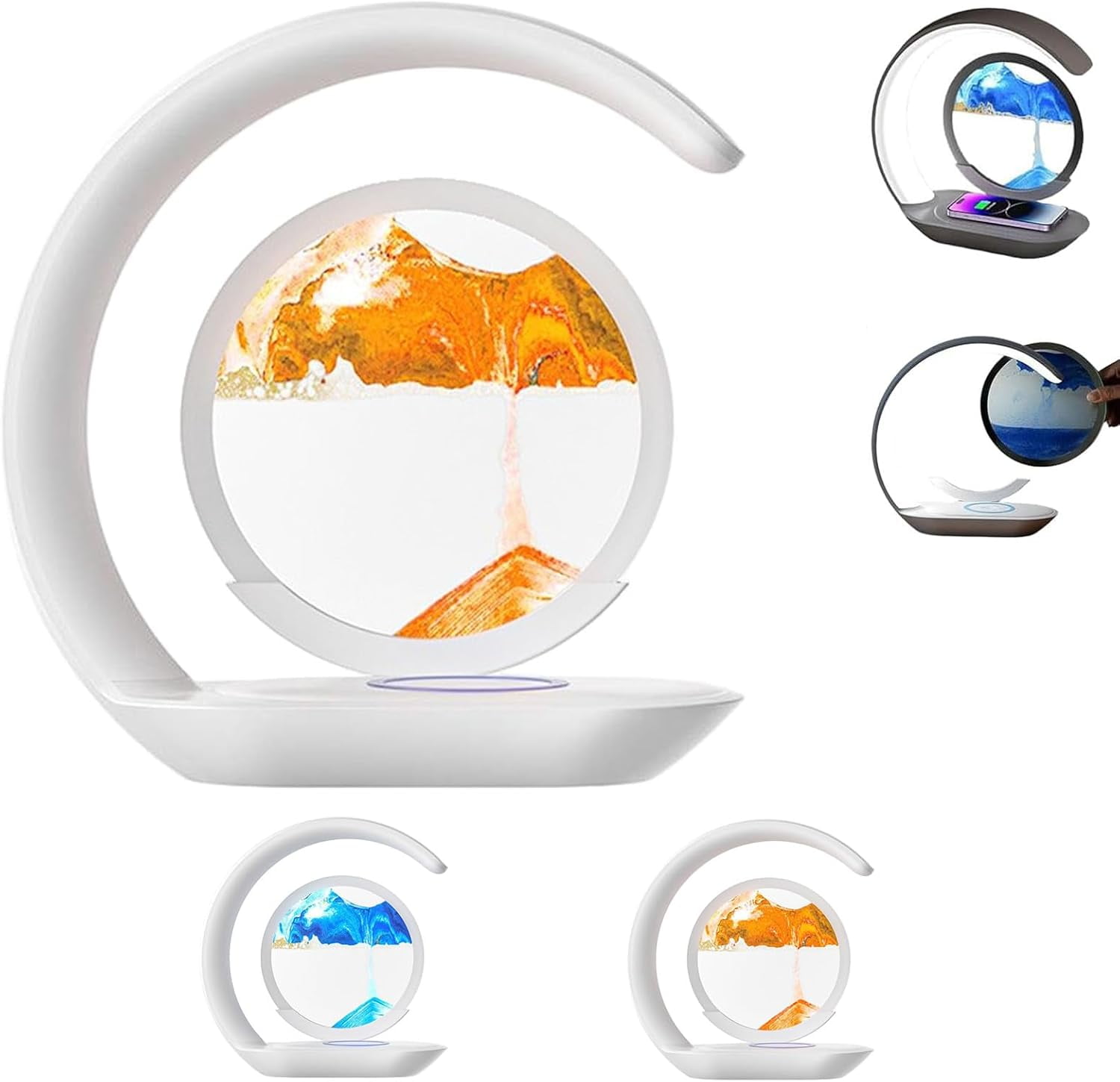 Lumaflow Sandscape Charger, 2025 New 3 in1 Wireless Charging Desk Lamp ...