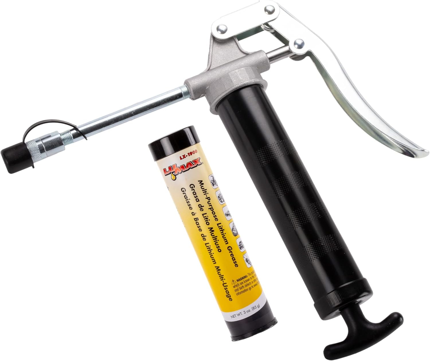 Lumax LX-1172 Black Mini-Pistol Grip Grease Gun with 3 oz. Cartridge ...