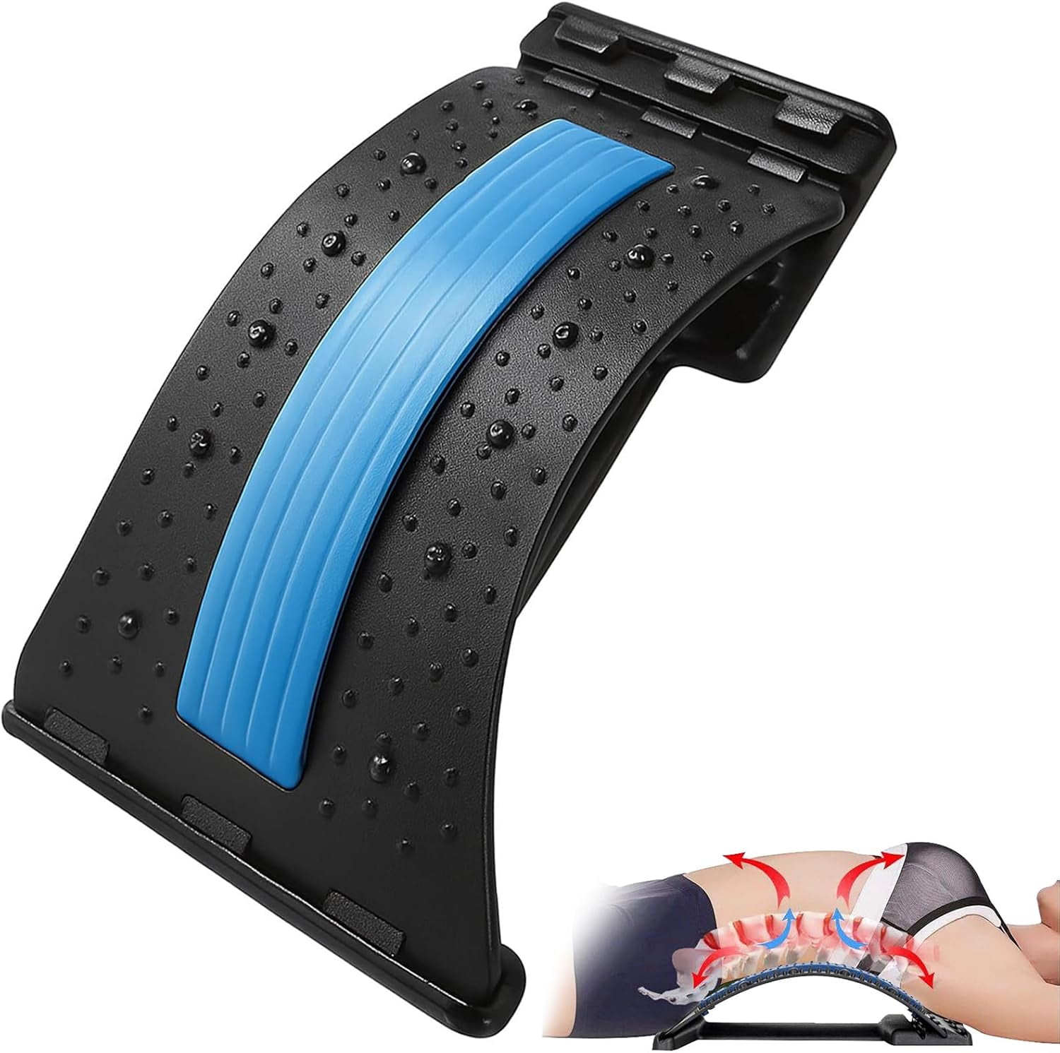 Lumbar Board Adjustable in 4 Levels, Ergonomic Lumbar Support Board ...