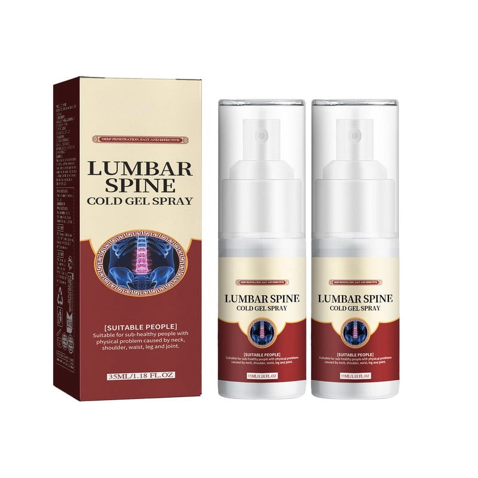 Lumbar Cold Gel Spray for Lumbar Muscle Strain,Sprain and Bruise ...