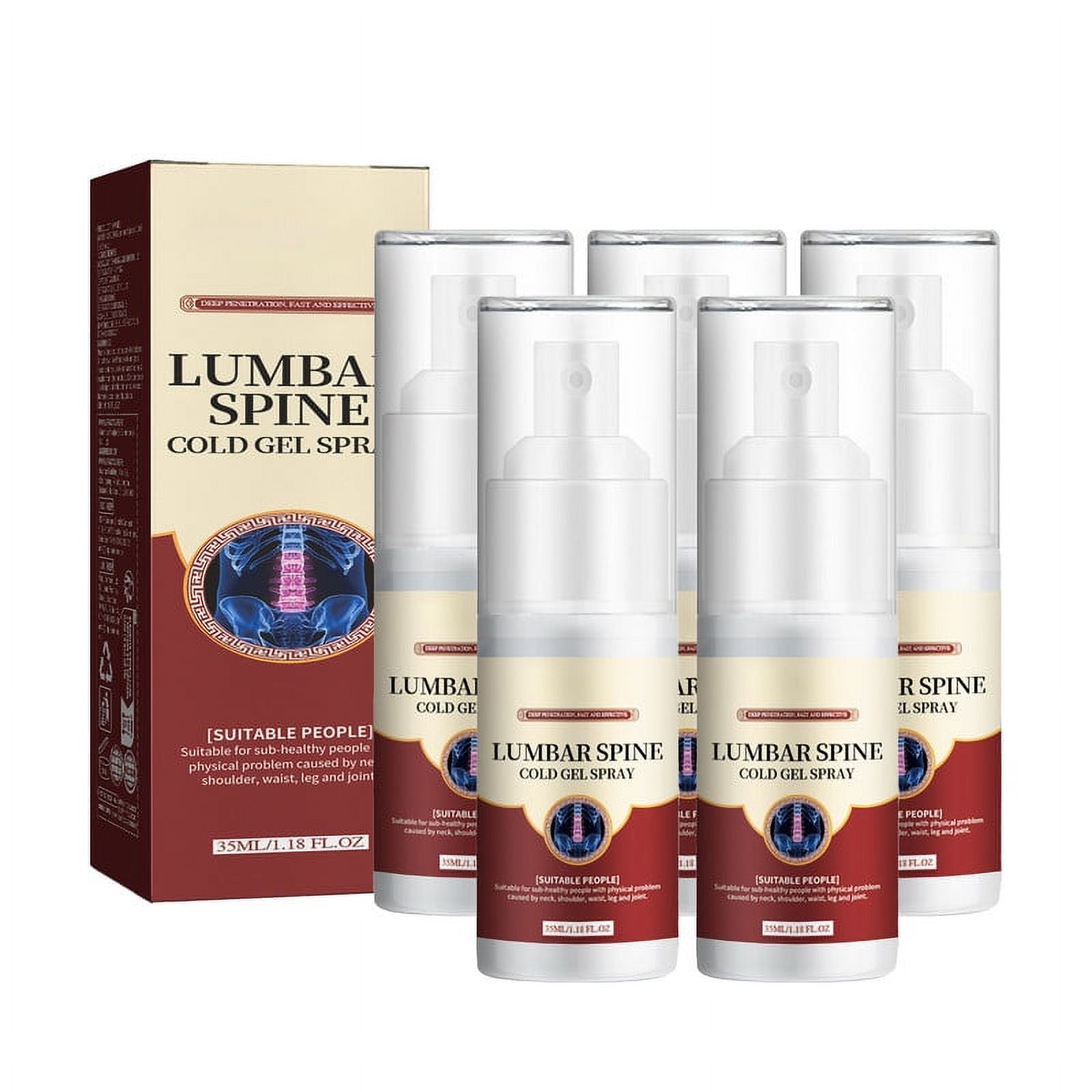 Lumbar Cold Gel Spray for Lumbar Muscle Strain,Sprain and Bruise ...