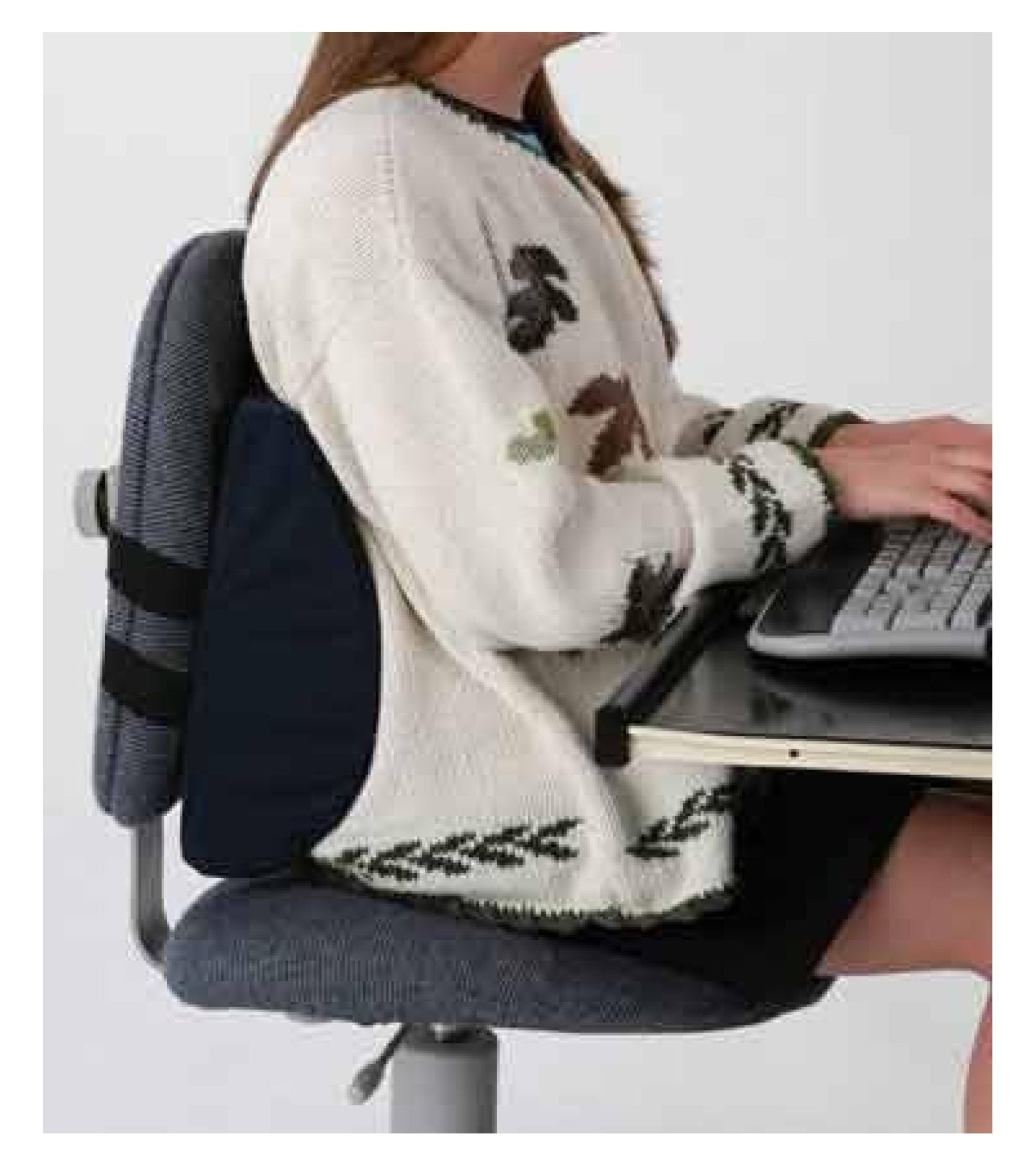 Lumbar Cushion - Black Color, This Lumbar Support Office Chair Back ...