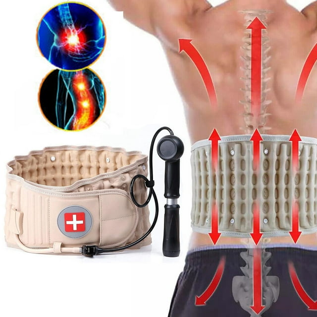 Lumbar Decompression Belt Back Brace Spinal Support Air Extender ...