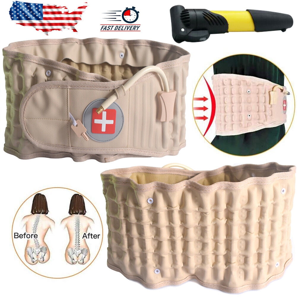 Lumbar Decompression Belt Back Brace Spinal Support Air Extender ...