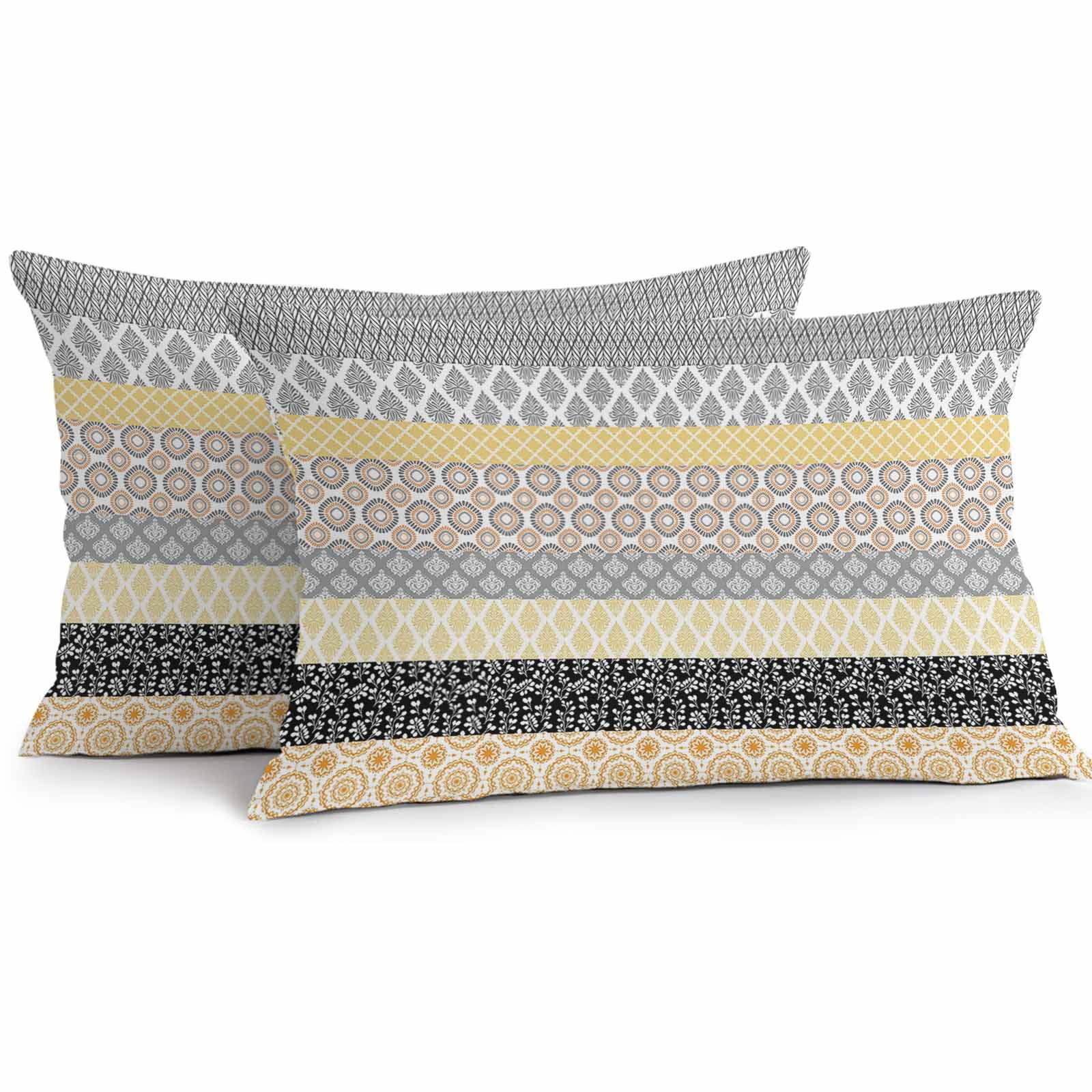 Lumbar Pillow Covers 12 x 20 Inches, Boho Waterproof Throw Pillow Cover ...