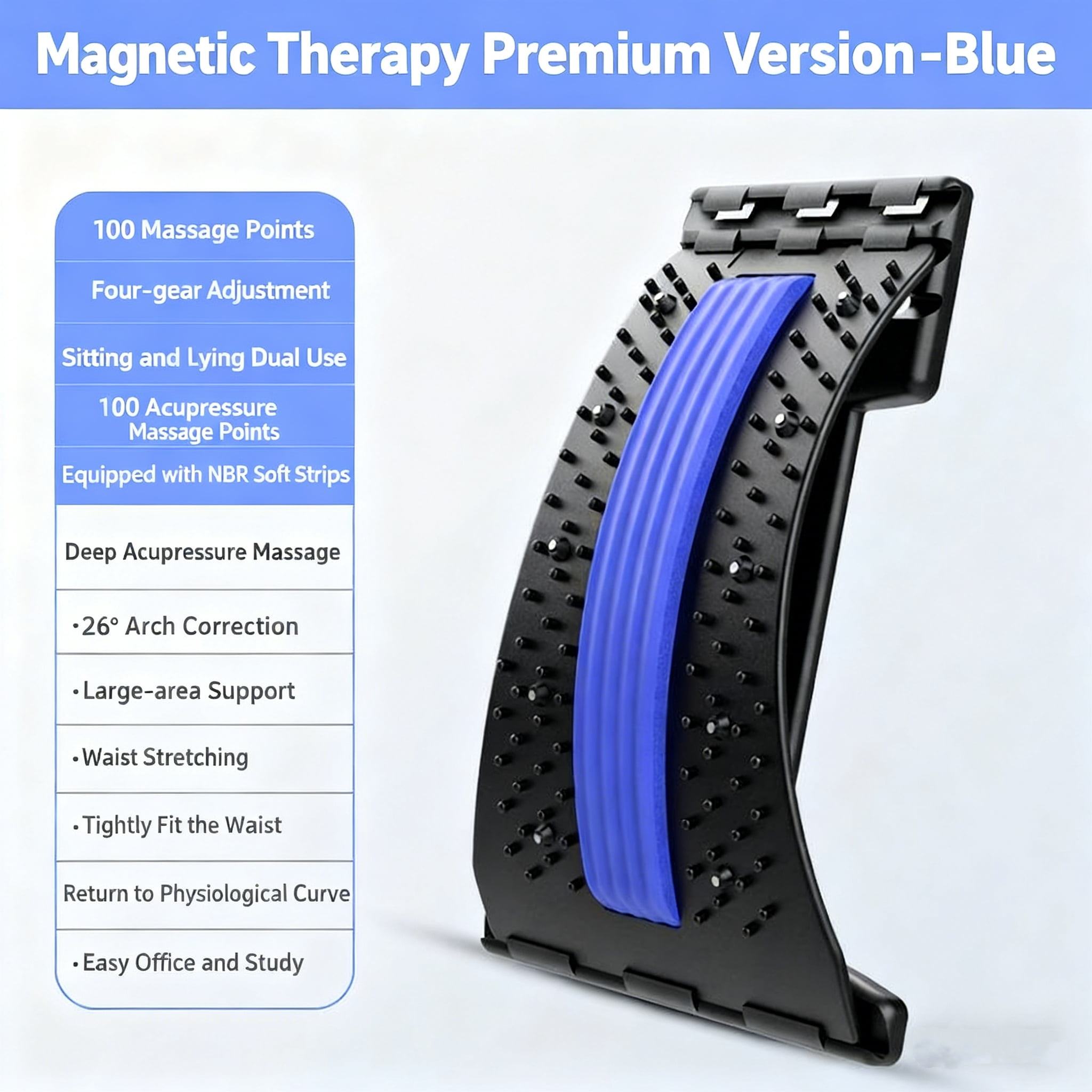 Lumbar Support Back Massager for Spine Pain Relief Vertebral Relaxer ...