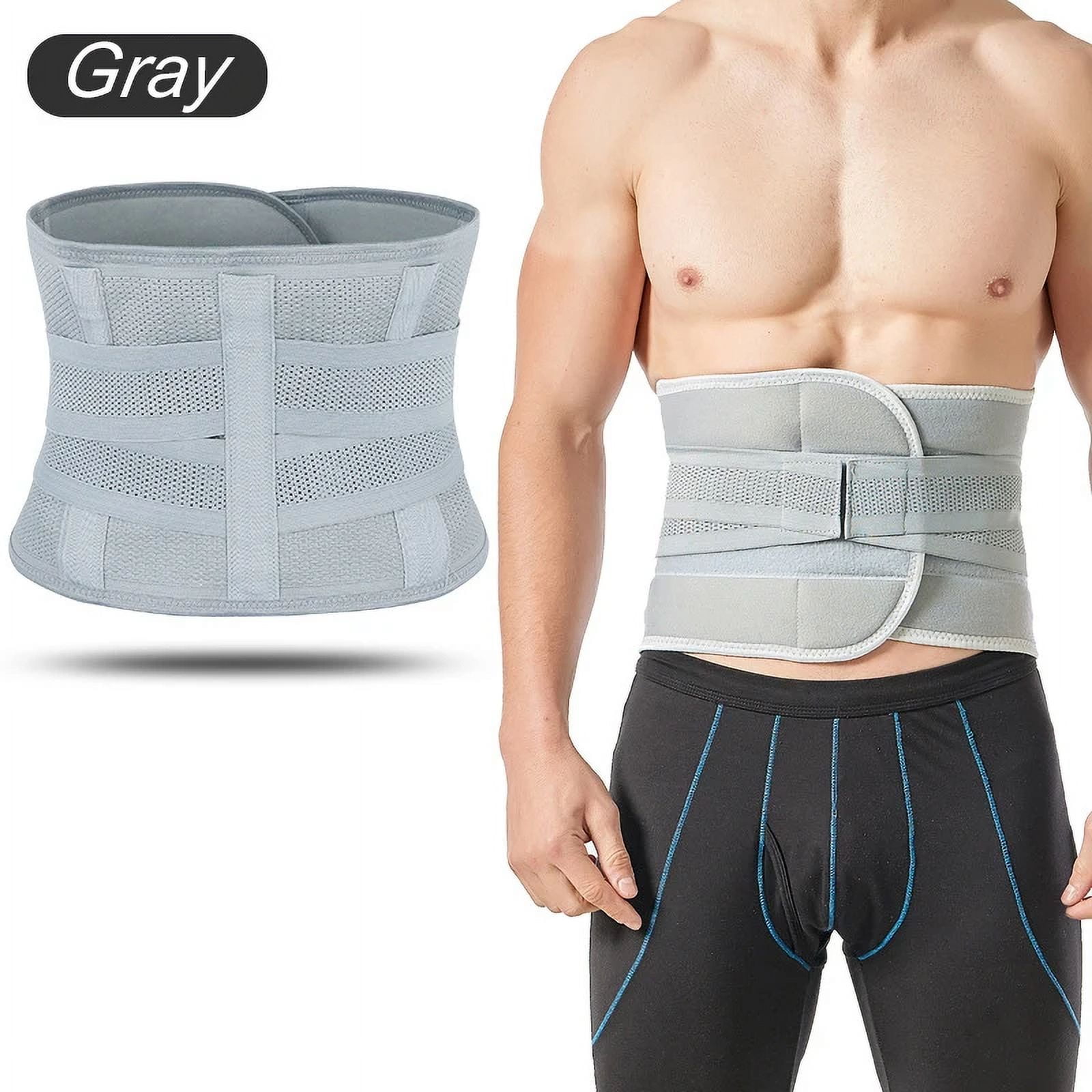 Lumbar Support Belt Lower Back Brace Abdominal Binder Men Women Waist ...