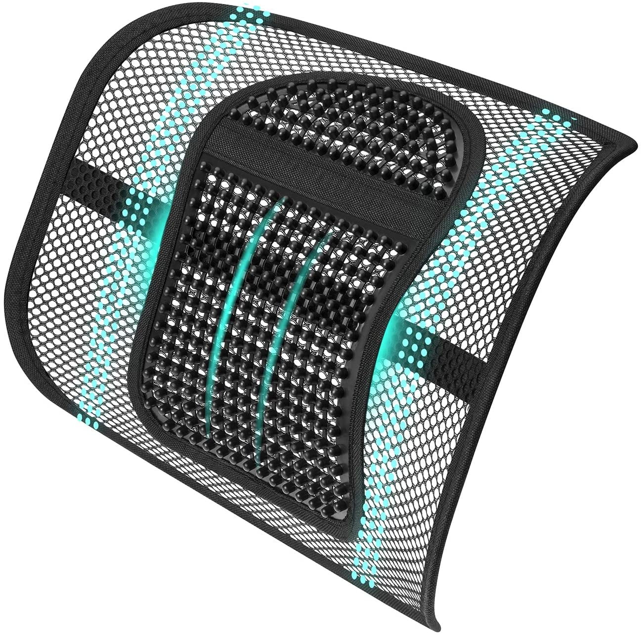 Lumbar Support, Car Back Support with Massage Beads Ergonomic Designed ...