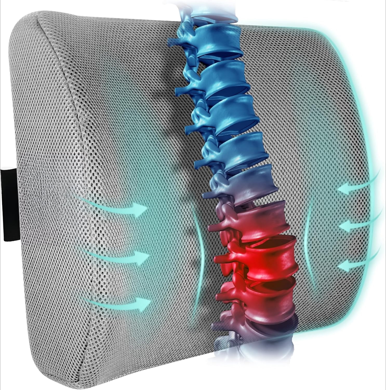 Lumbar Support Pillow For Office Chair and Car Seat, Perfectly Balanced ...