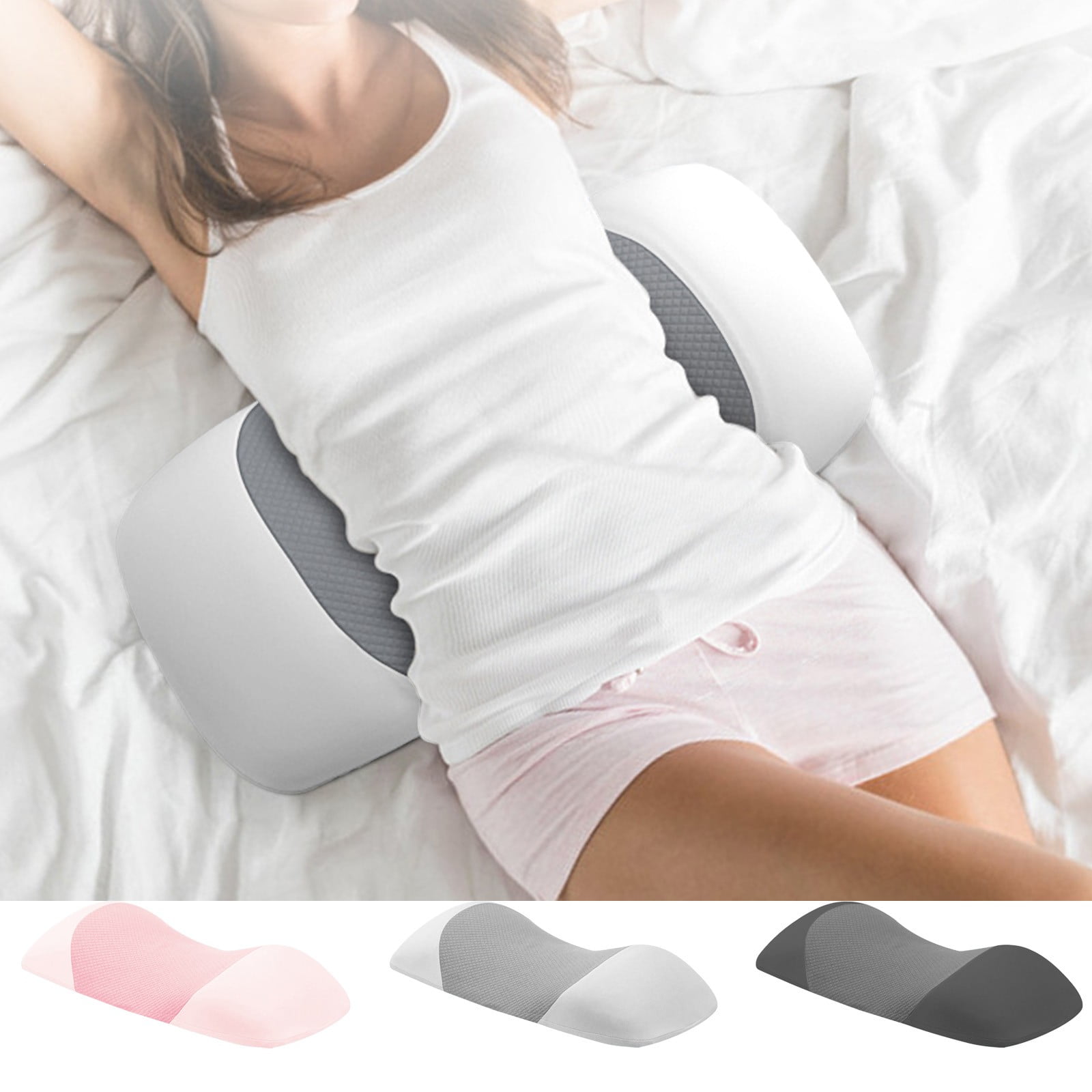 Lumbar Support Pillow for Lower Back Pain, Memory Foam Waist Pillow for ...