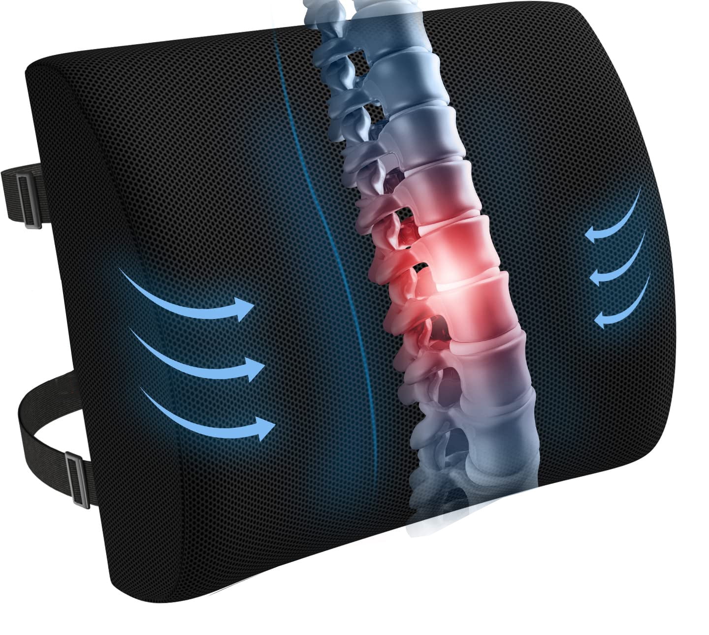 Lumbar Support Pillow for Office Chair, Back Support for Office Chair ...