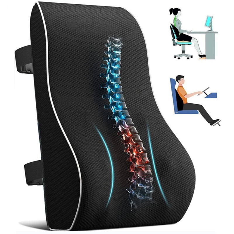 Lumbar Support Pillow for Office Chair - Ergonomic Back Support Cushion ...