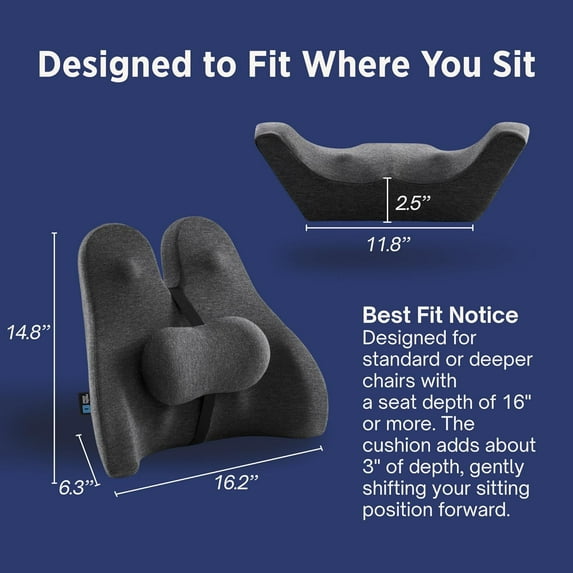 Lumbar Support Pillow for Office Chair - Lower Back Pain Relief Cushion ...