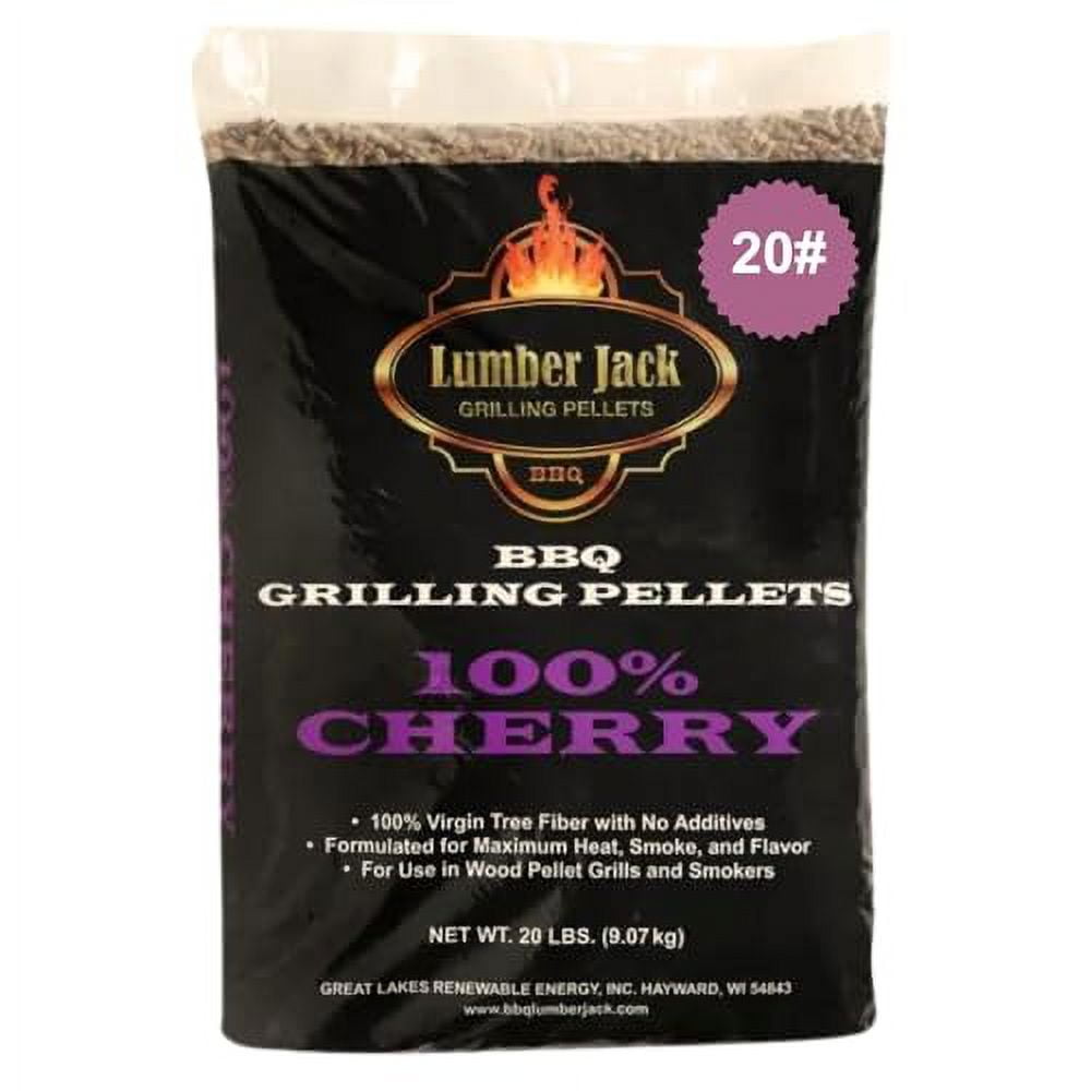 Lumber Jack 100 Percent Cherry Wood BBQ Grilling Pellets, 20-Pound Bag - Walmart.com