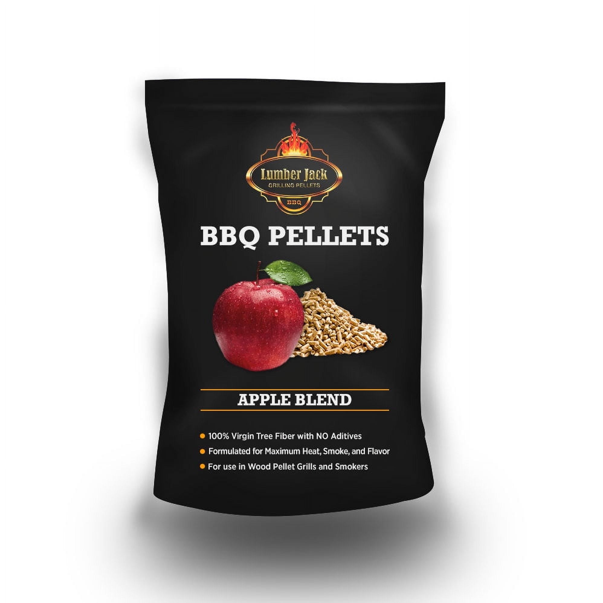Lumber Jack Apple Wood BBQ Pellets, Sweet Fruity Flavor, 40% Apple, 60% ...