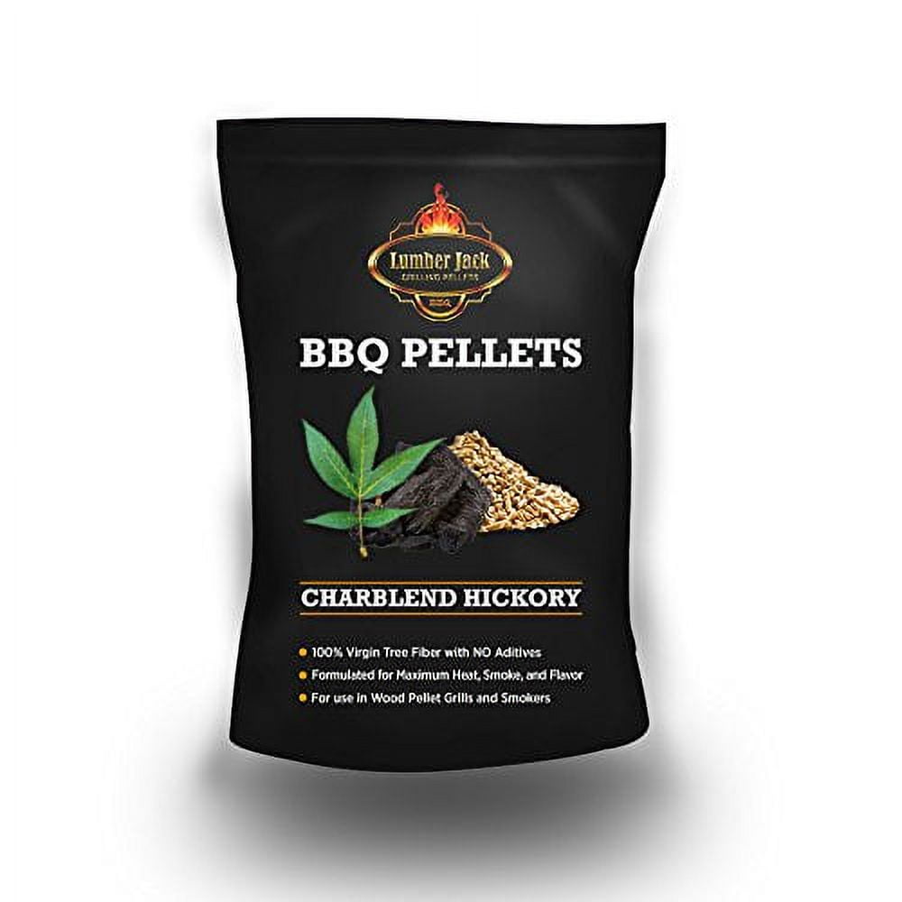 Lumber Jack Charblend Hickory BBQ Pellets, 20 lbs, Oak Hickory Charcoal ...