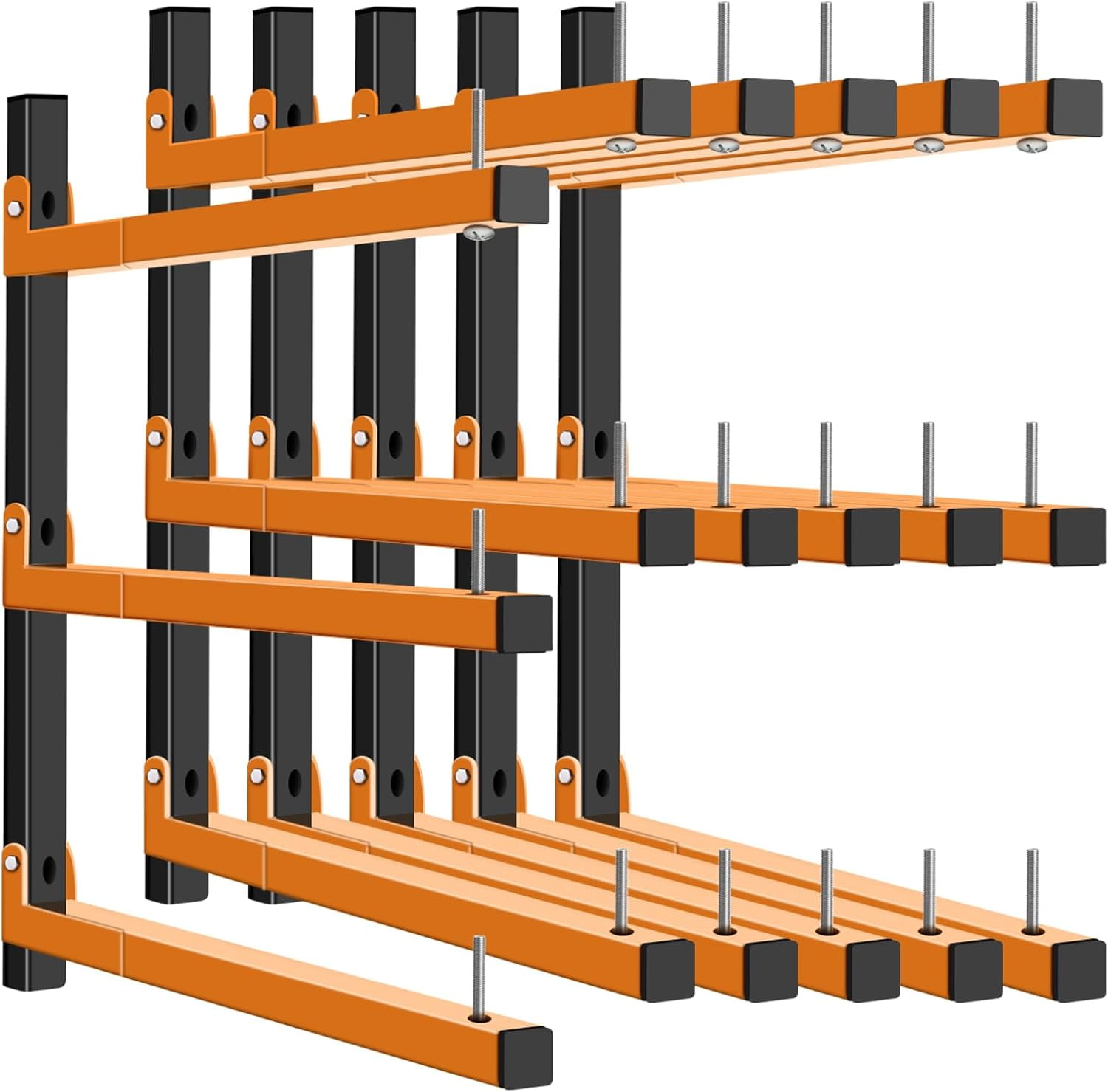Lumber Rack Wall Mount, Heavy Duty Wood Storage Racks, 9-Level System ...