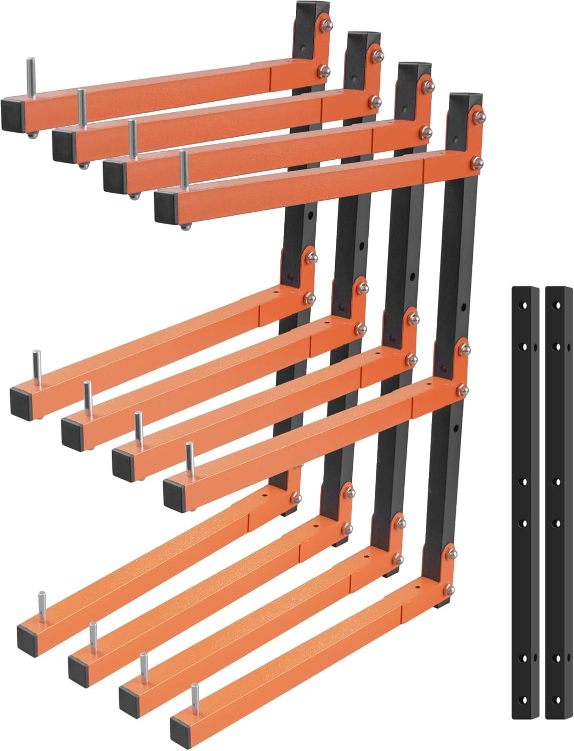 Lumber Storage Rack Wall Mount,Wood Storage Rack with Longer & Adjustable Arms,4 Packs 720 LB ...