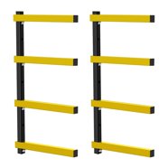 HECASA Industrial Metal DIY Shelving Wall Mounted 6-Level Wood ...