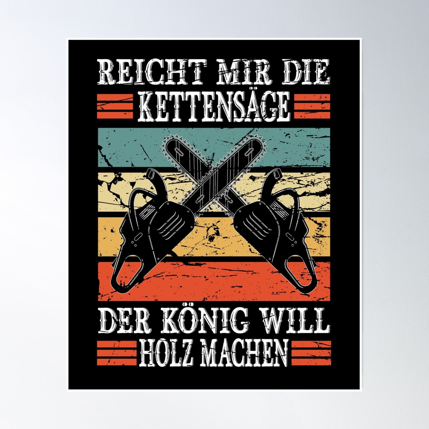 Lumberjack Chainsaw Wood Lumberjack Poster Wall Art, Modern Wall Decor, 8x12 UNFRAMED - Walmart.com