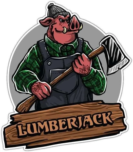 Lumberjack Wild Boar Hog Axe Woodwork Car Window Stickerphone Decal ...