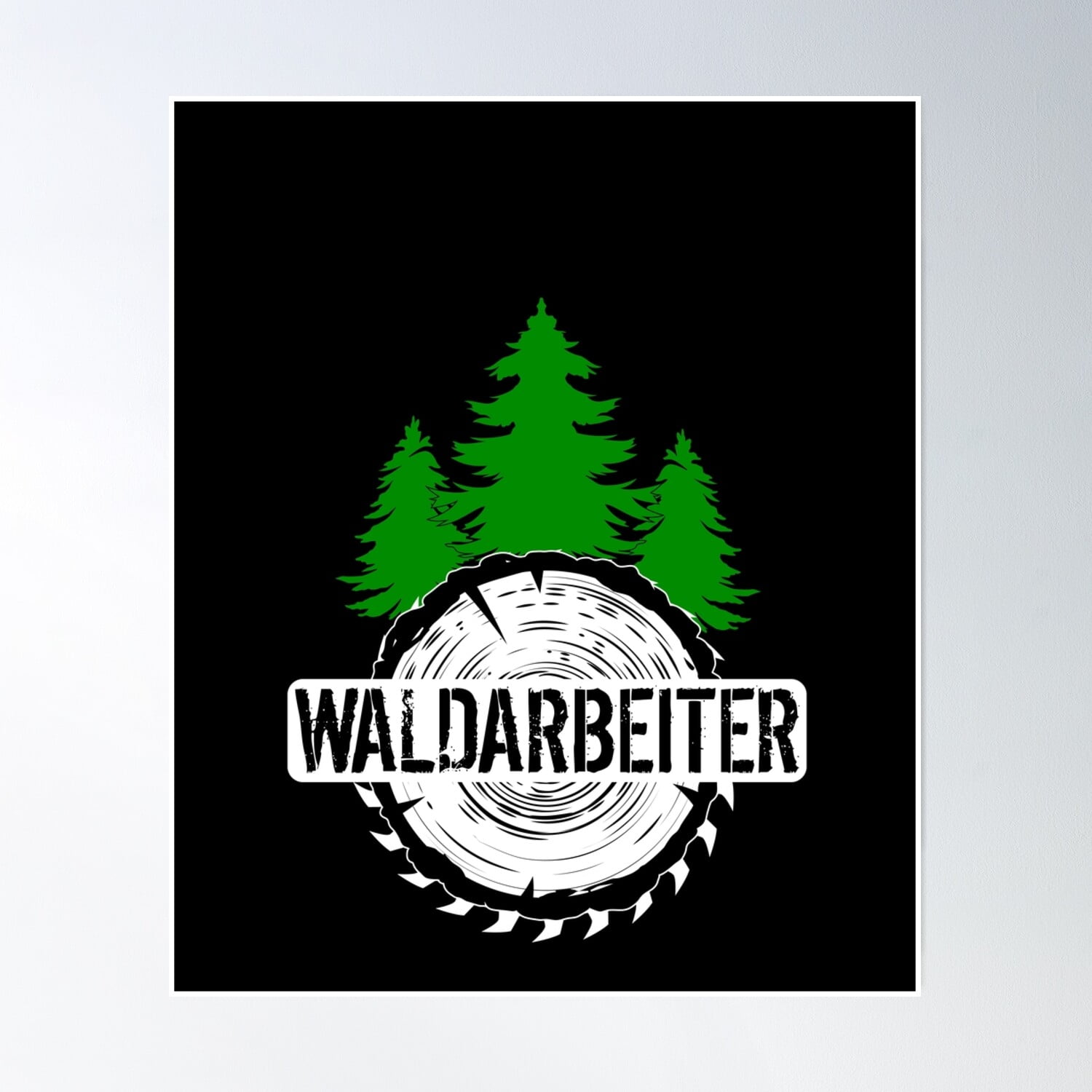 Lumberjack Wood Forester Chainsaw Poster Wall Art, Modern Wall Decor, 8x12 UNFRAMED - Walmart.com