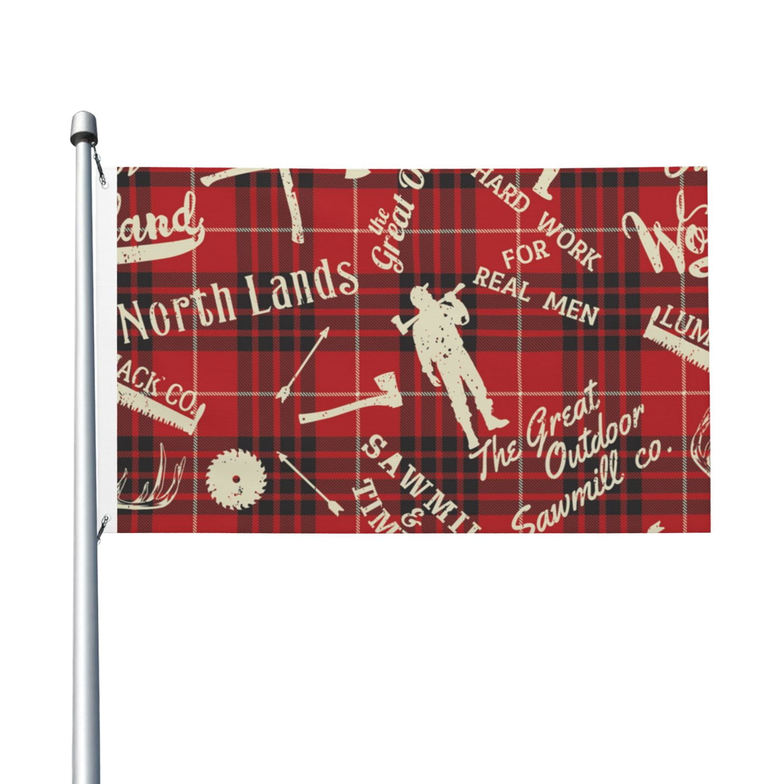 Lumberjack Woodsman North Flag 3X5 Ft Garden Yard House Flags Banner ...
