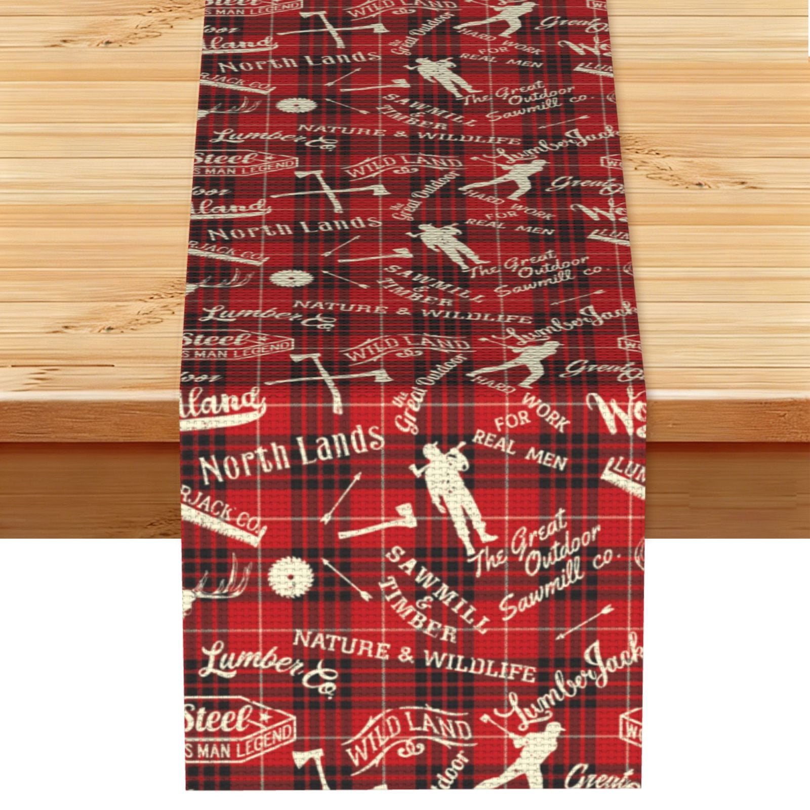 Lumberjack Woodsman North Table Runner 13x72 Inch for Dining Table ...