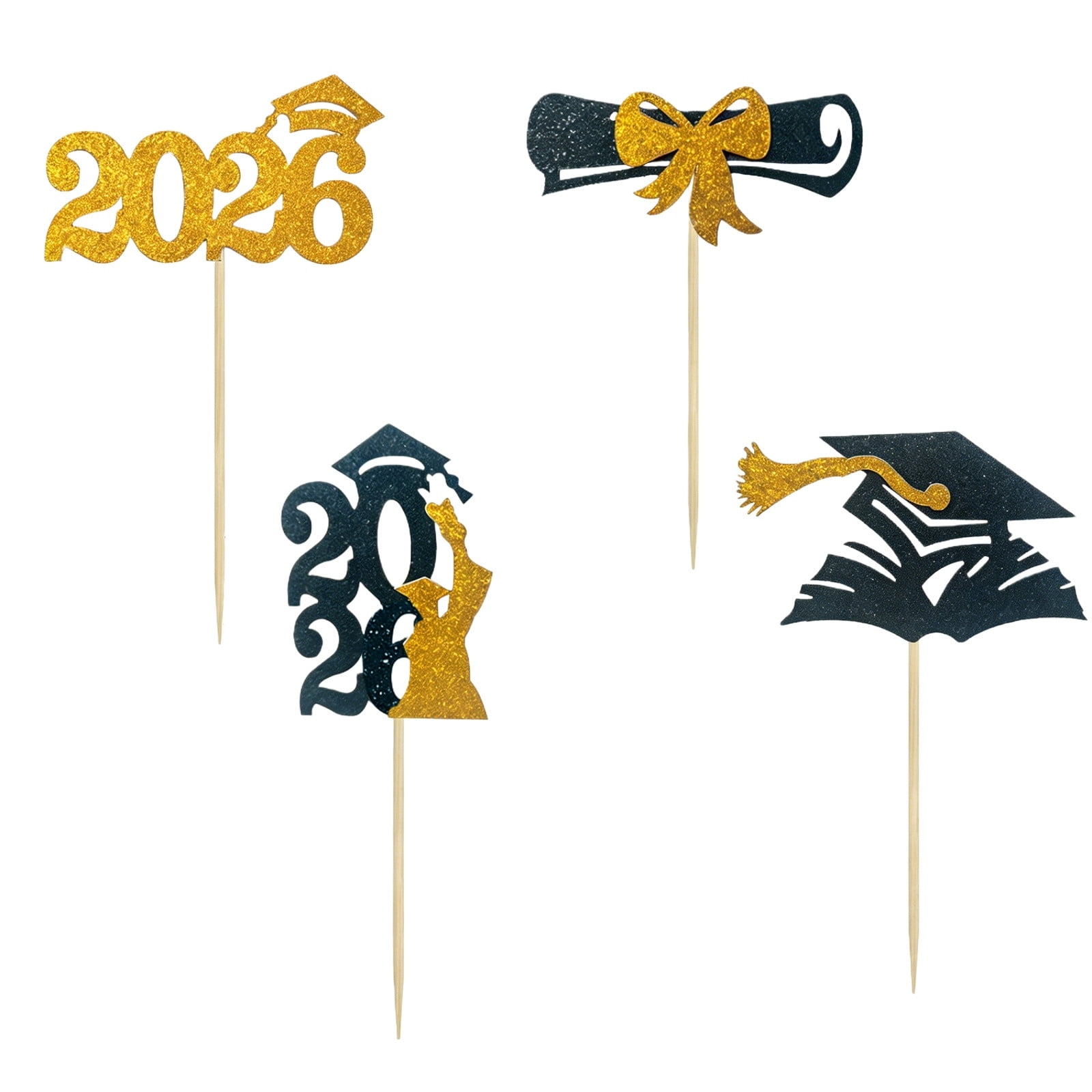 Lume Wear Graduation Party Cake Topper with Diploma Cap And Scroll for ...