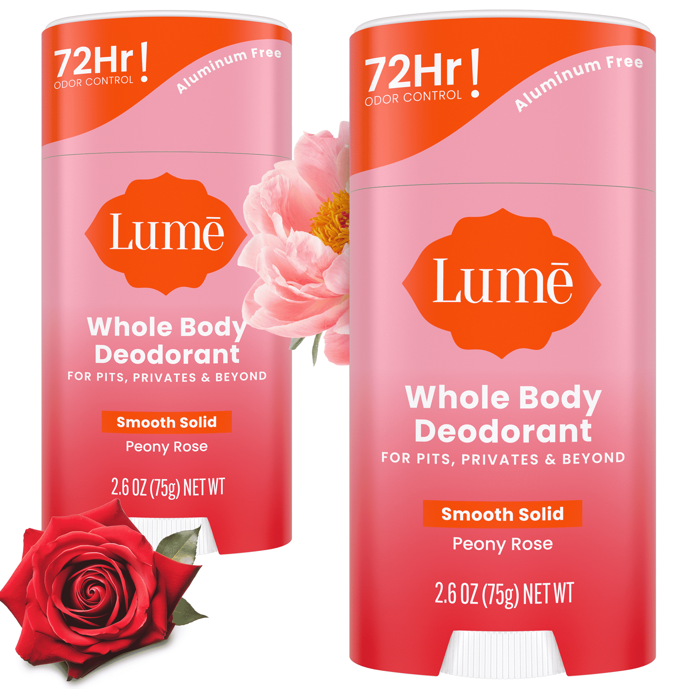 Lume, Whole Body Deodorant Stick, 72 Hour Odor Control, 2.6oz 2 Pack ...