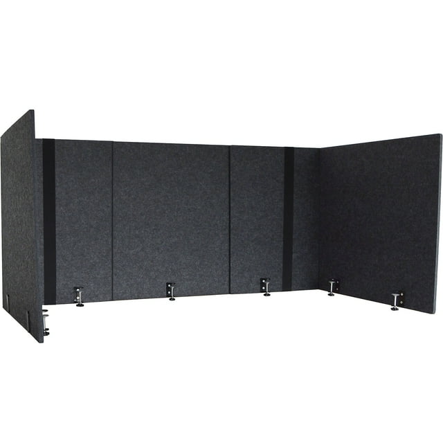 Lumeah Surface Mount Desktop Divider 26.5"H x 78"W Ash Polyester ...