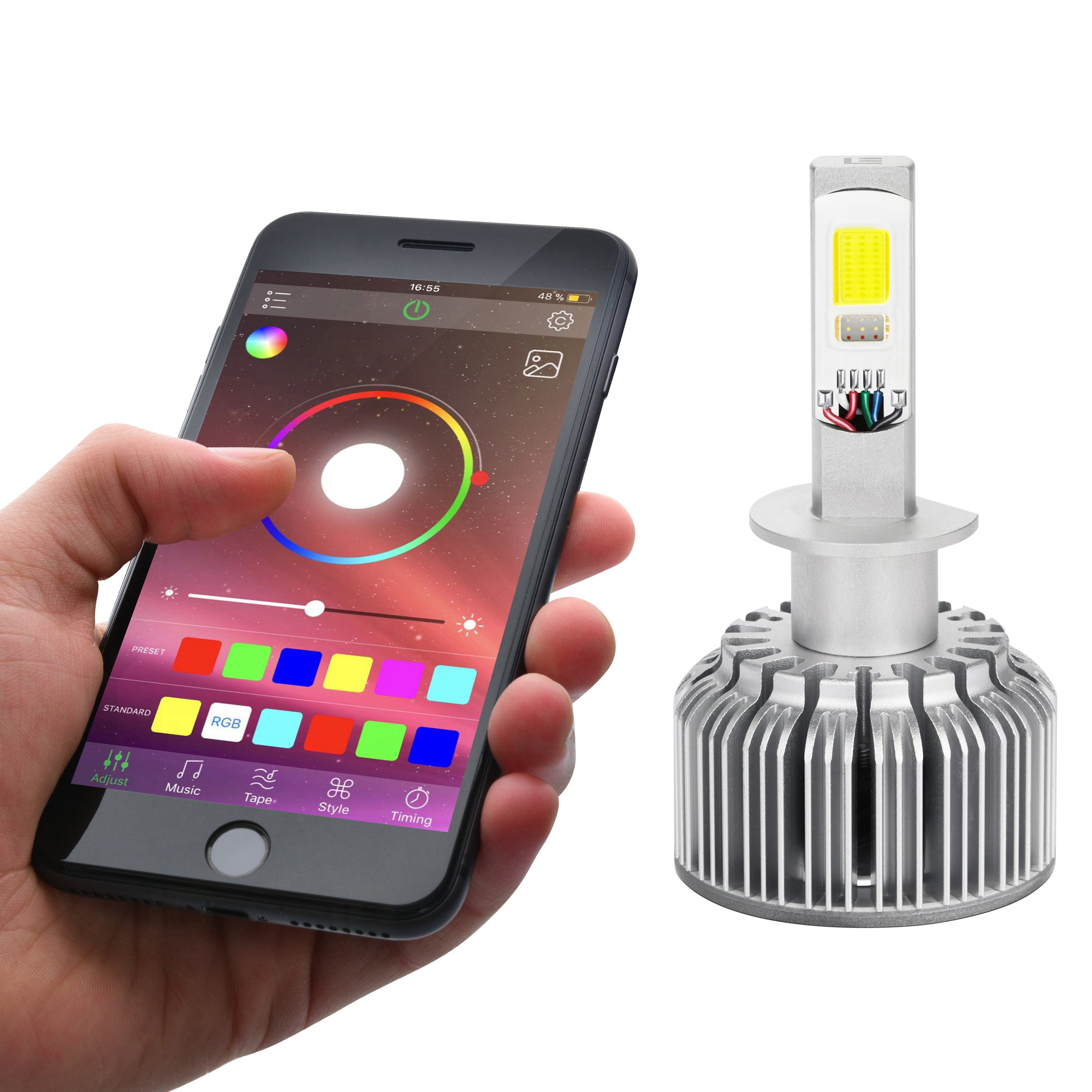 Lumen App Controlled RGB LED Conversion Kit (H1) - Strobe Lights for ...