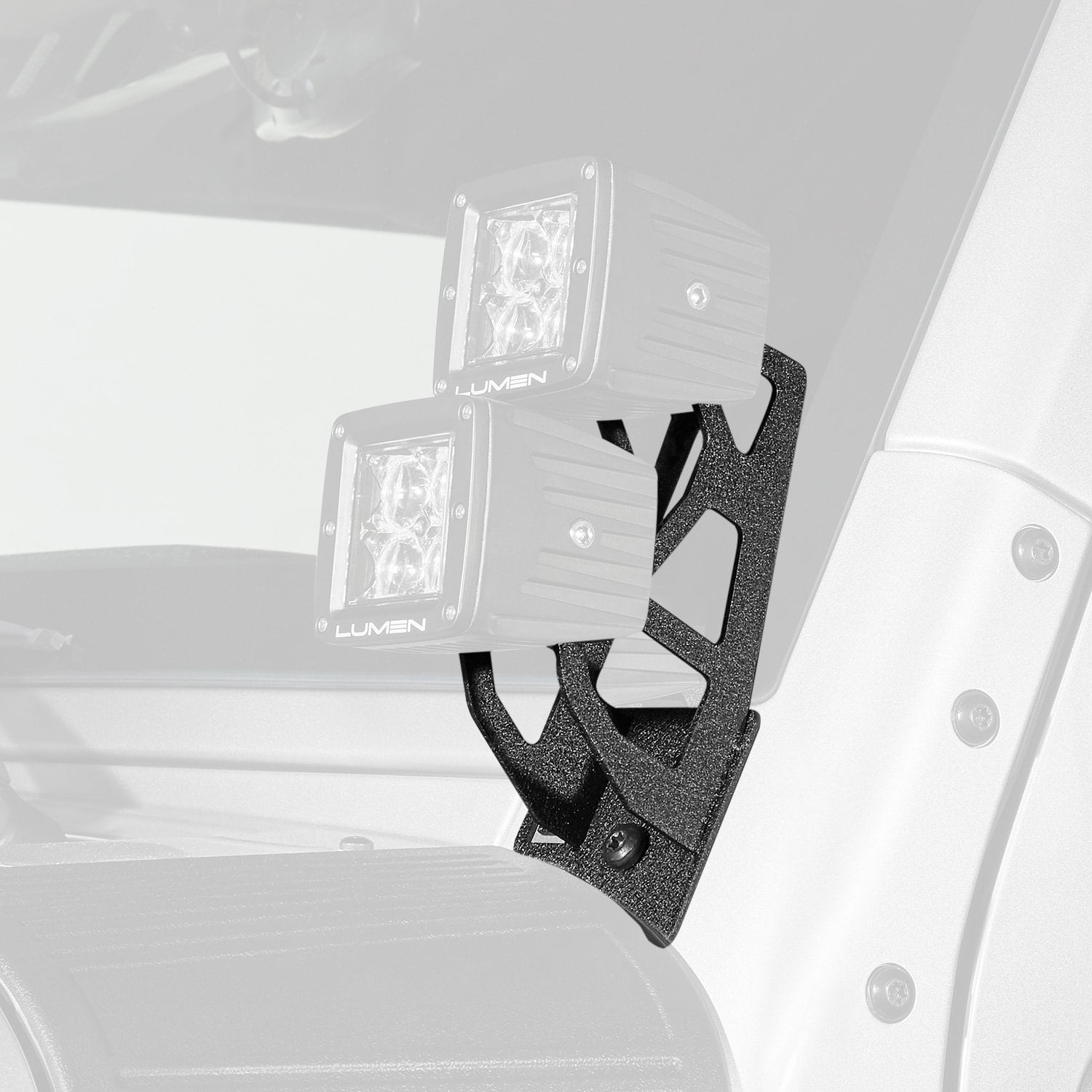 Lumen JK03-MBR - A-Pillar Dual Light Mounting Brackets For Four Pod ...