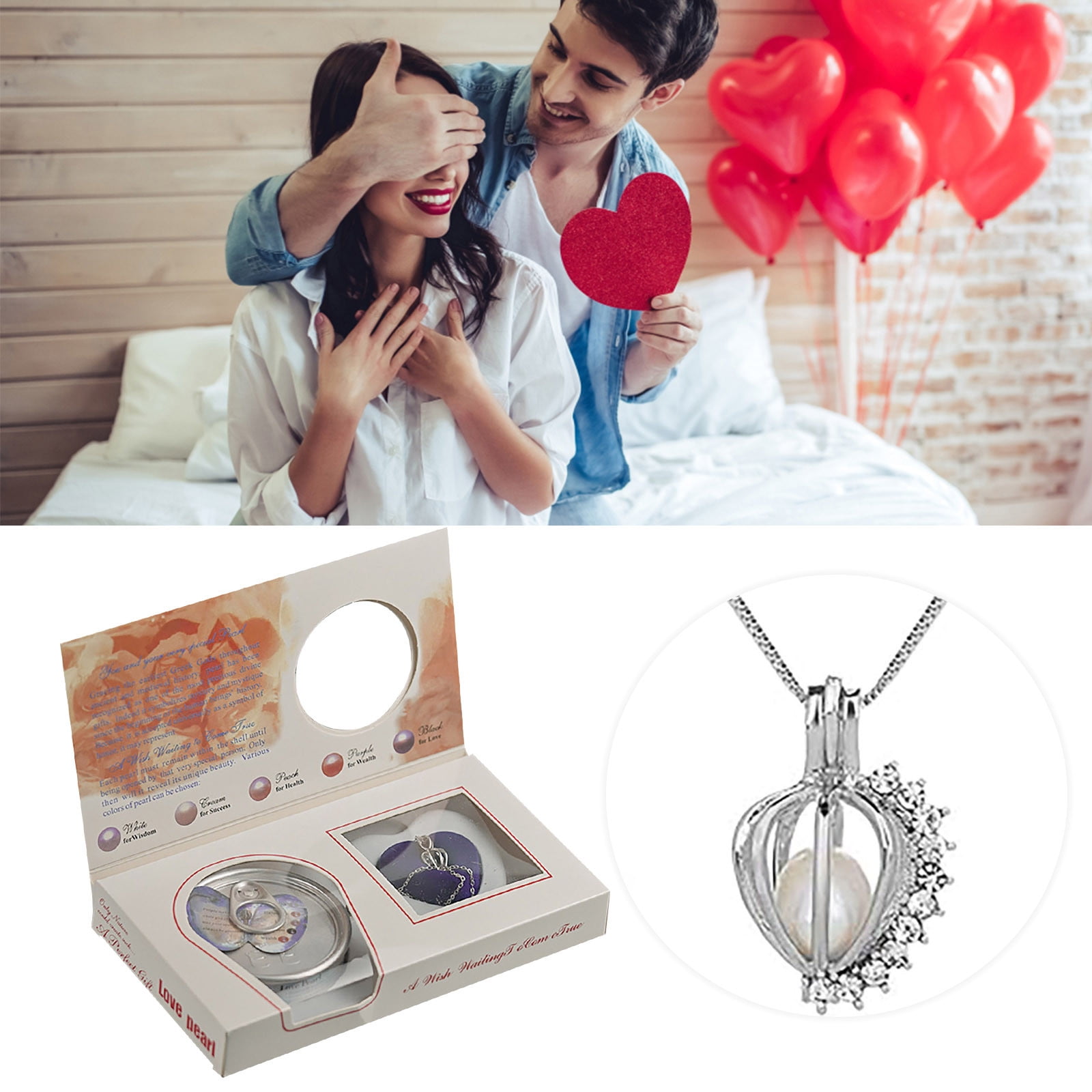 Lumenara Pearl Necklace Set DIY Necklace Making Set Necklace Cage Lock ...