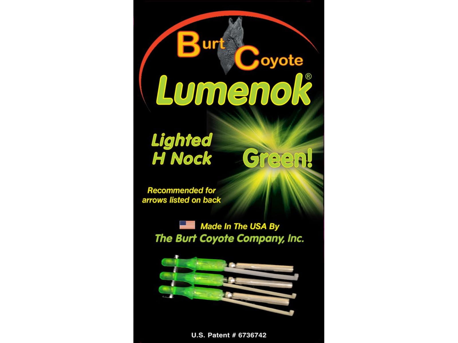 Lumenok Lighted Nocks Green H 3 Pk. - Walmart.com