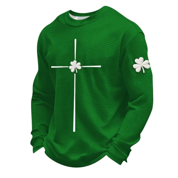 Lumeqa St Patricks Day Shirts for Men Irish Shamrock Distressed Clover ...