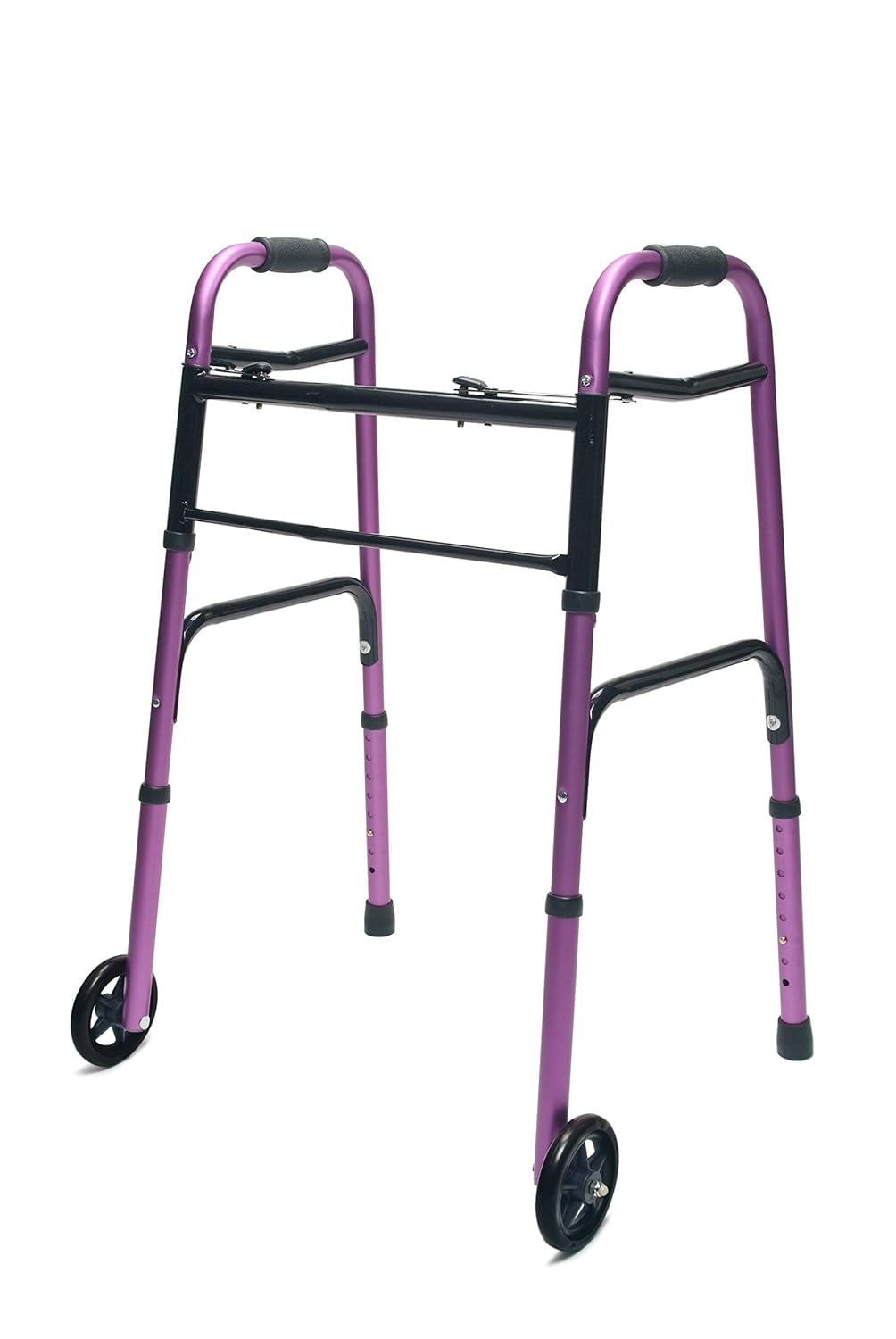 Lumex ColorSelect Adult Walker with Wheels, Plum, Medical Supplies and ...