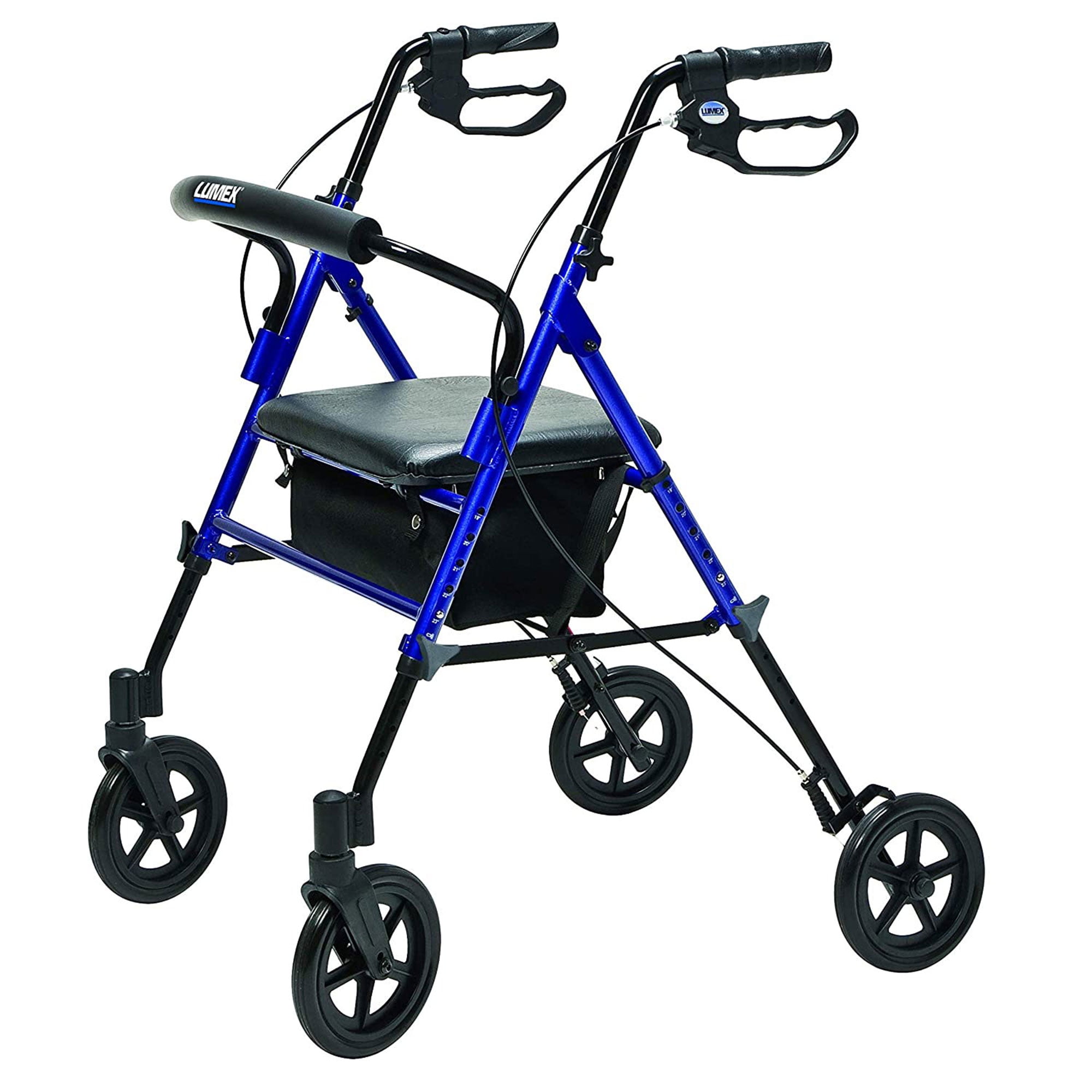 Lumex Set N' Go Blue 2-In-1 Height Adjustable Rollator Walker for ...