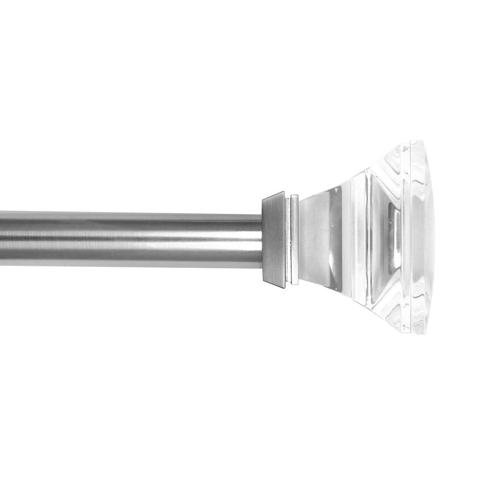 Lumi Home Furnishings Acrylic Square Curtain Rod - 72-144 Length ...