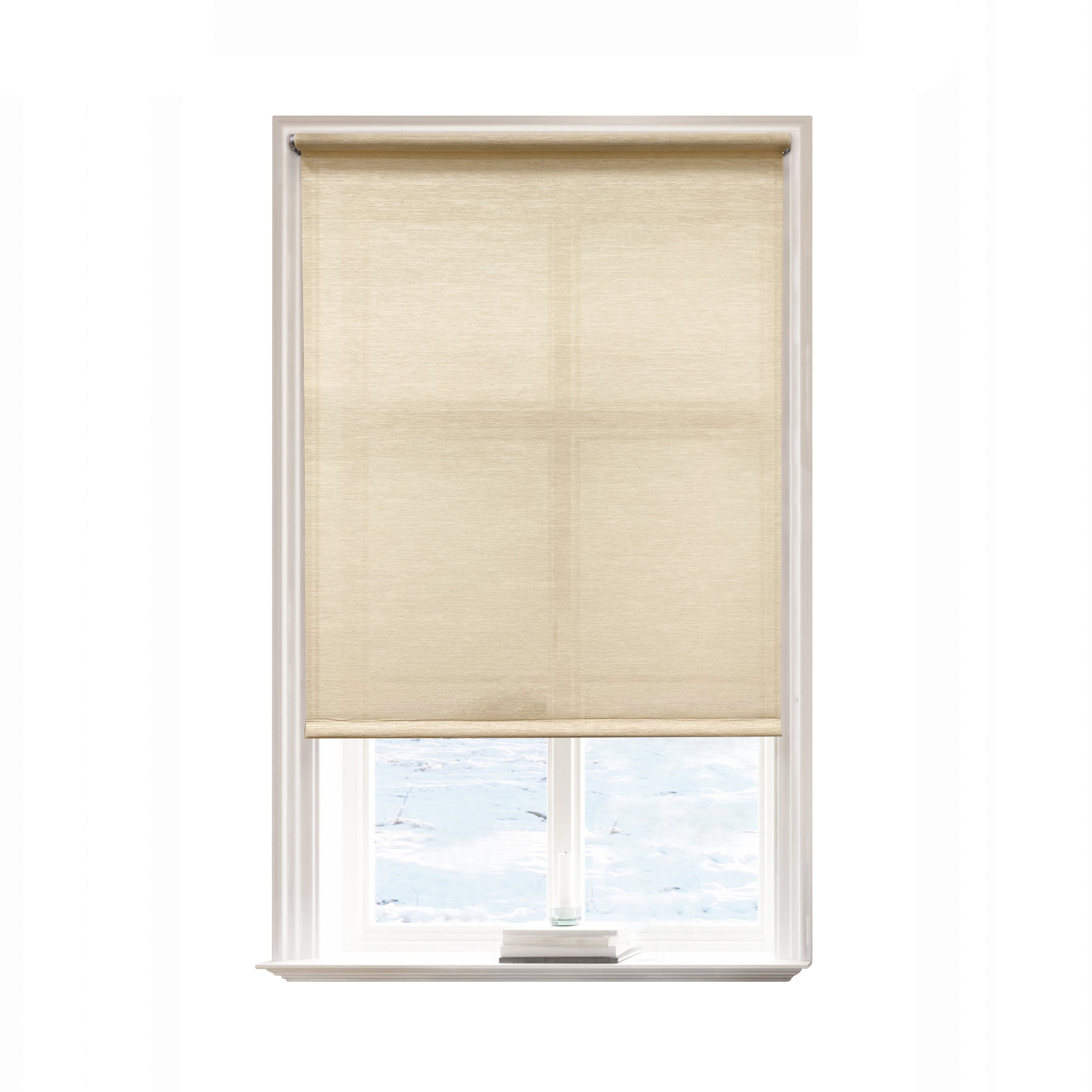 Lumi Cordless Natural Fabric Roller Shades Light Filtering (4 Colors ...